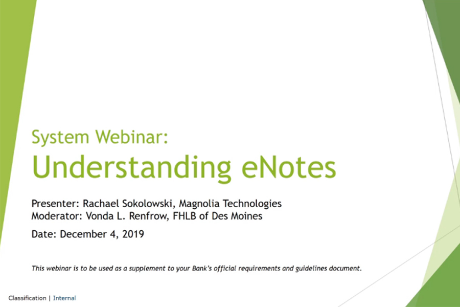 eNotes - FHLB Des Moines